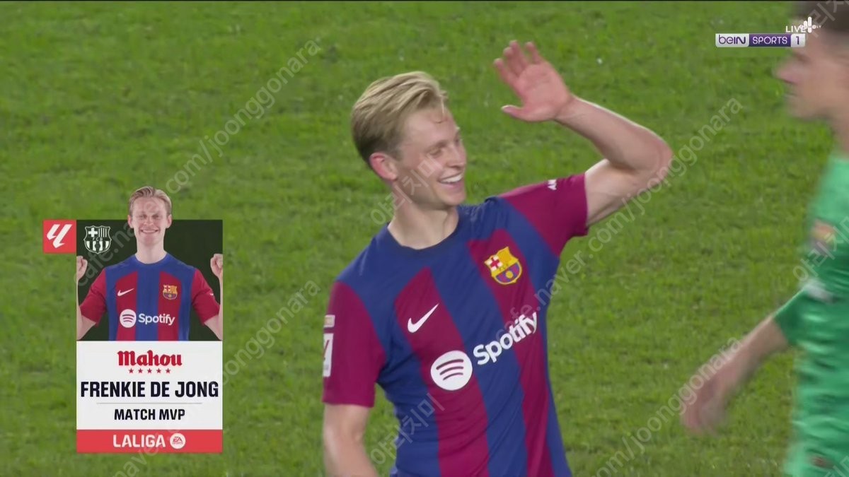 2023 24 바르셀로나 홈 반팔 프렝키 더용 풀옵션 축구의류축구화 중고나라