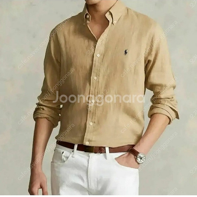 폴로 린넨셔츠 베이지 기타 수입명품 중고나라