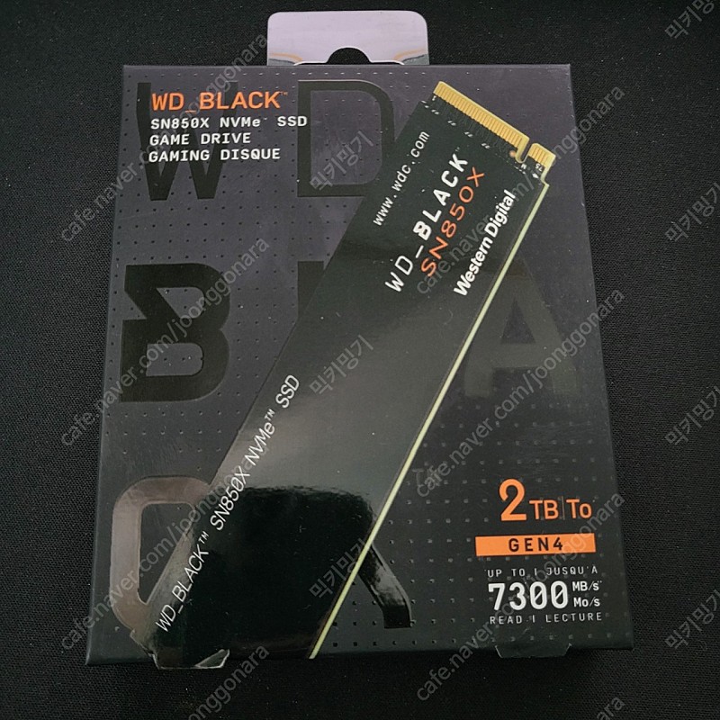 [미개봉] WD black sn 850x + 방열판 | HDD/SSD/ODD | 중고나라