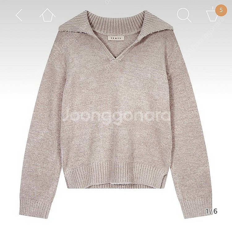 새상품ilail 일라일 소프트 이지 빅 카라 니트 여성의류 중고나라