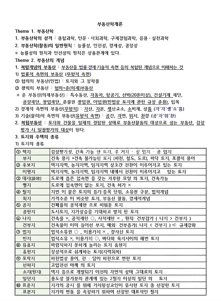 공인중개사 1차핵심요약정리본전과목 용어정리집 판해합니 학습교육 중고나라