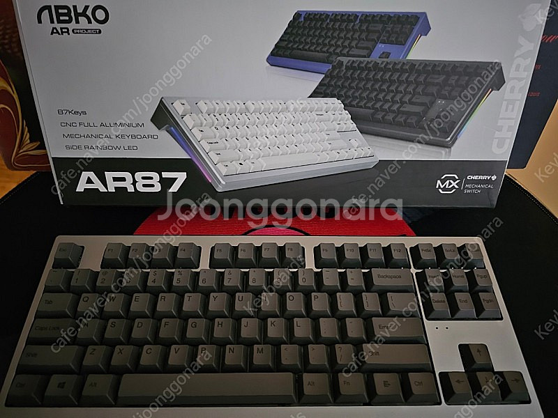 Abko Ar87 풀 알루미늄 체리 흑축 키보드마우스스피커 중고나라