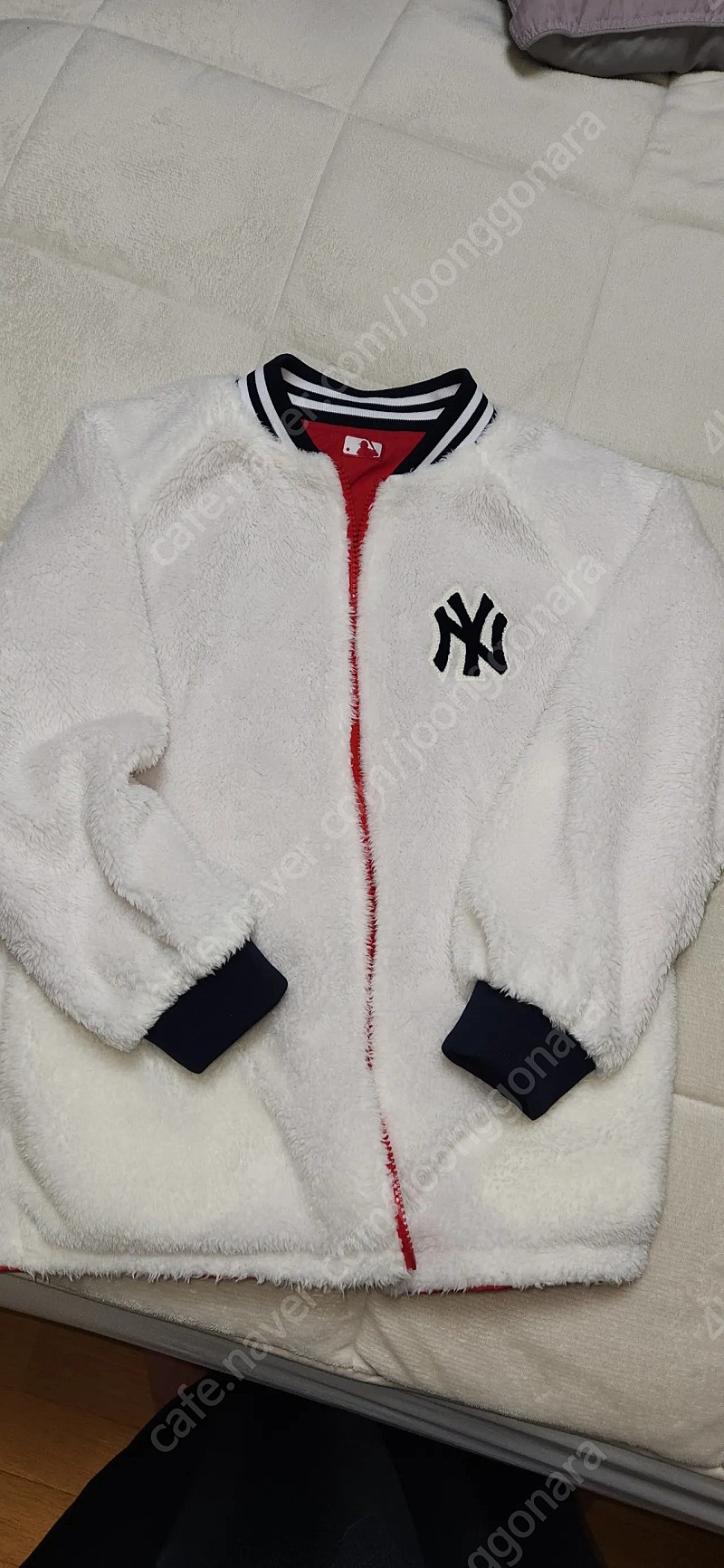 mlb키즈 롱패딩145사이즈 엠엘비키즈 양면 후리스점퍼... | 기타 수입명품 | 중고나라