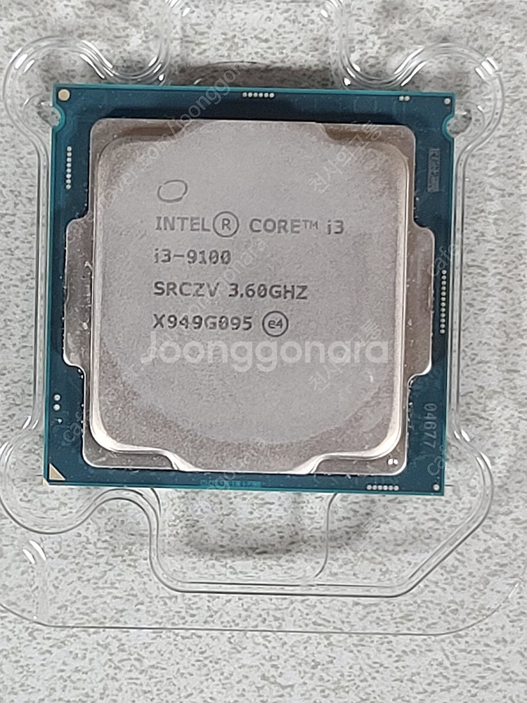 cpu 9세대 i3 9100 (내장그래픽 O) 단품 팝... | CPU/메인보드 | 중고나라