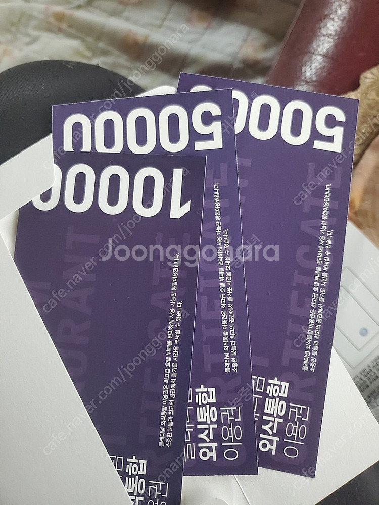 플래티엄 외식 통합 이용권 기타 티켓쿠폰이용권 중고나라