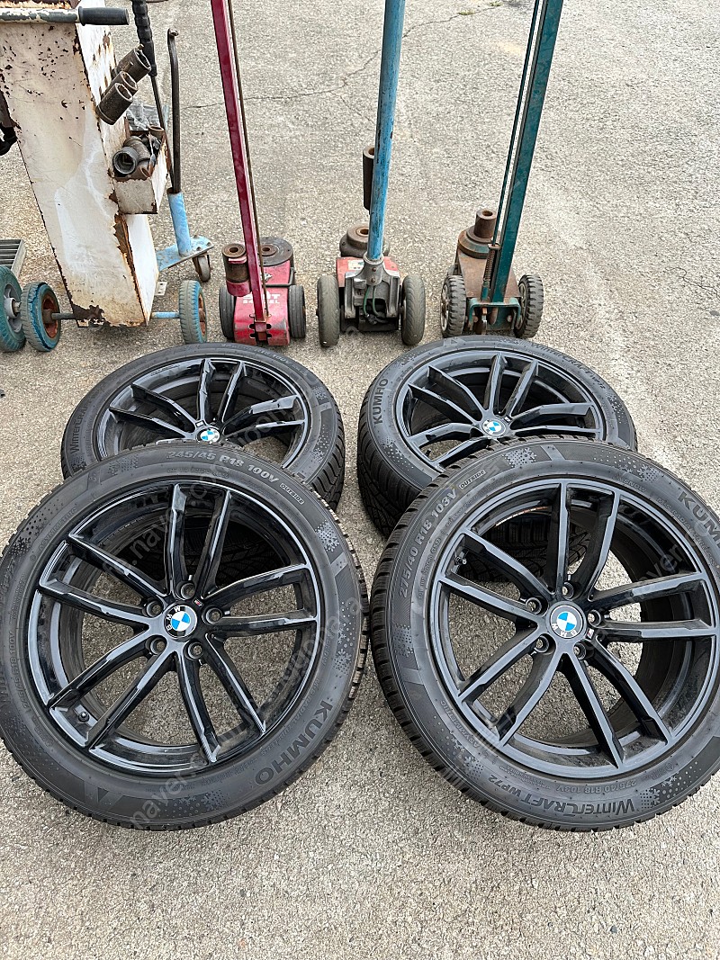 BMW 662 18인치 휠+22 금호윈터 TPMS휠캡포... | 휠/타이어 | 중고나라