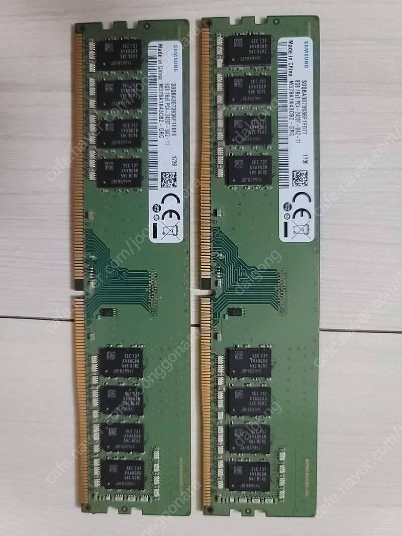 노트북램 삼성 Ddr5 16gb 2개 Pc램 삼성 Cpu메인보드 중고나라 