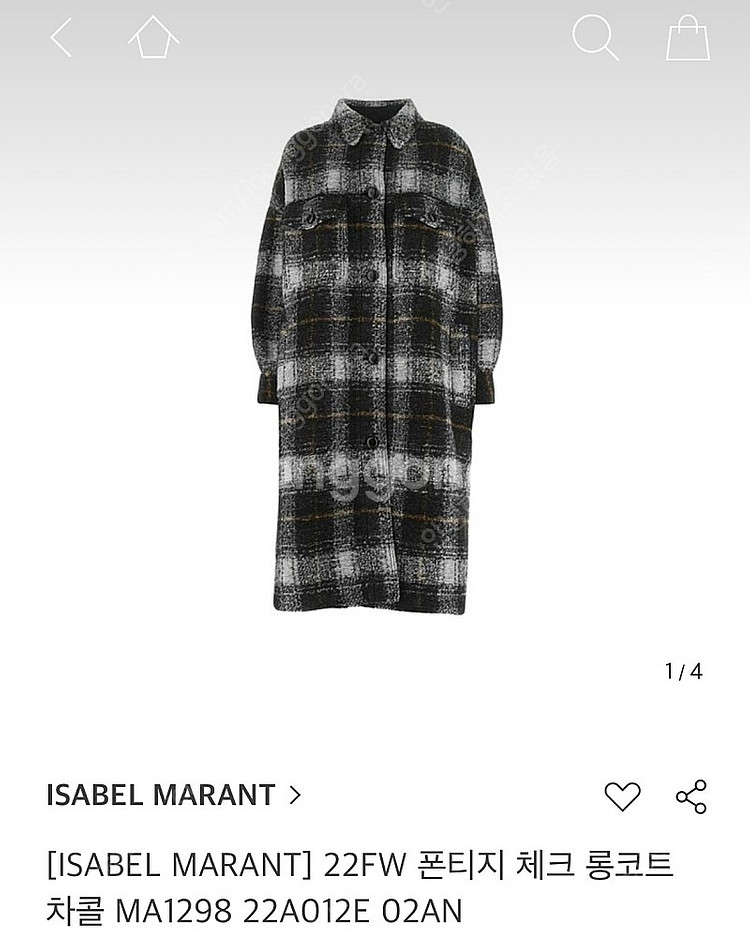 이자벨마랑 폰티지 체크 롱코트 차콜 Ma1298 22a 중고나라 카페에서 운영하는 공식 사이트