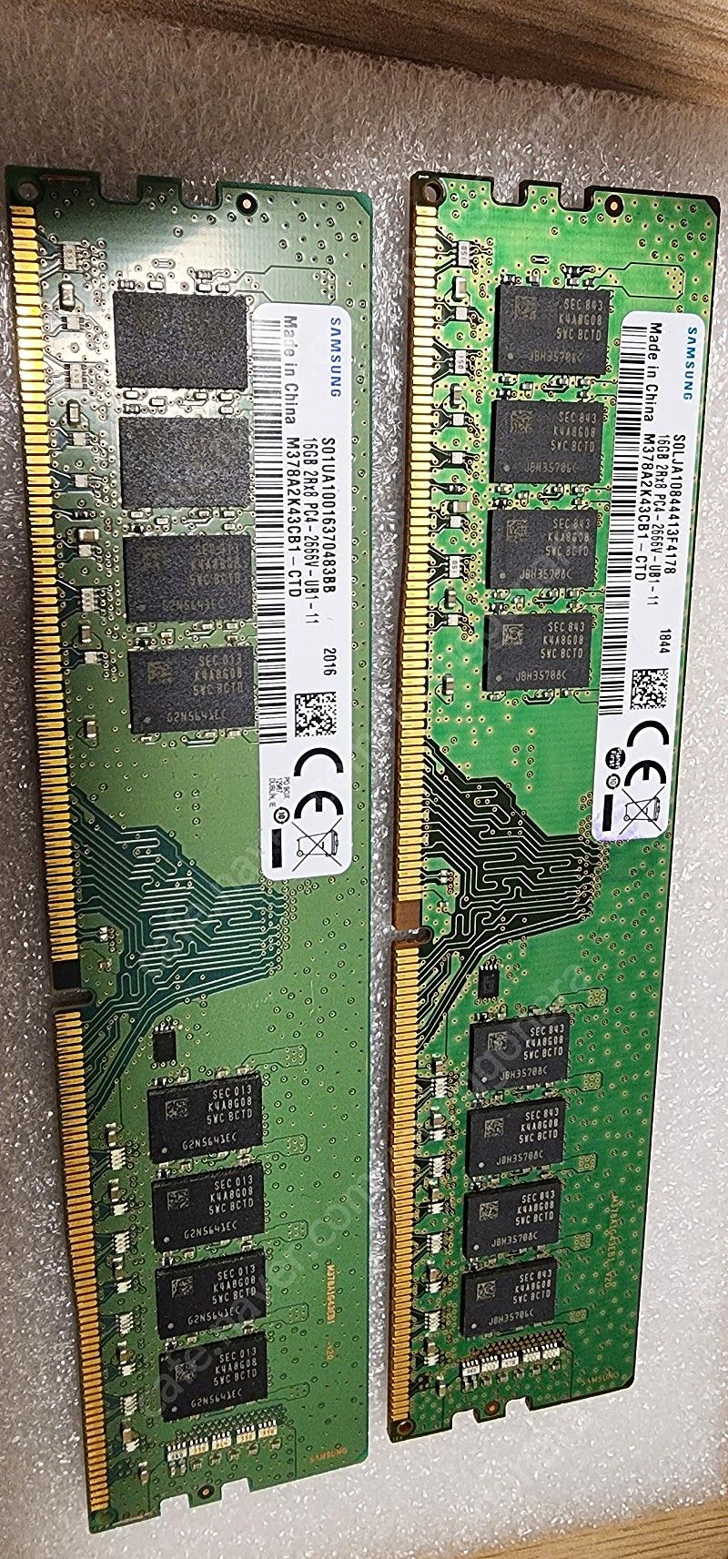 삼성 램 Ddr4 16g 2666 2개 | CPU/메인보드 | 중고나라