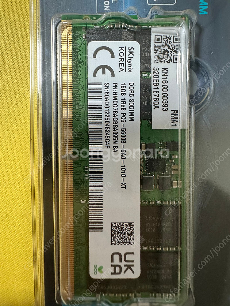 SK하이닉스 DDR5 - 5600 노트북 16GB | CPU/메인보드 | 중고나라