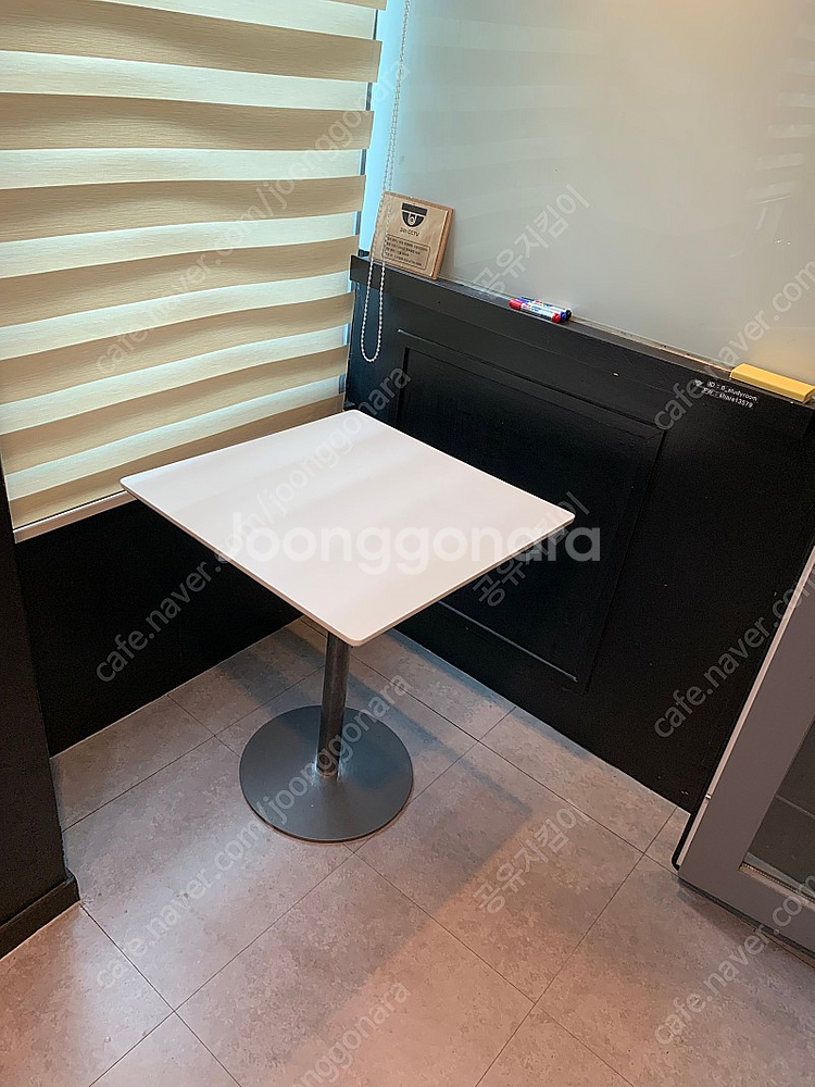 정사각 까페 화이트 흰색 백색 테이블 가로 60cm 높 인테리어소품 중고나라