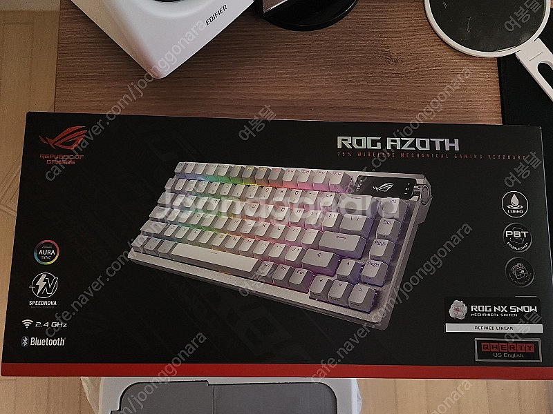 ASUS ROG AZOTH moon light whit... | 키보드/마우스/스피커 | 중고나라