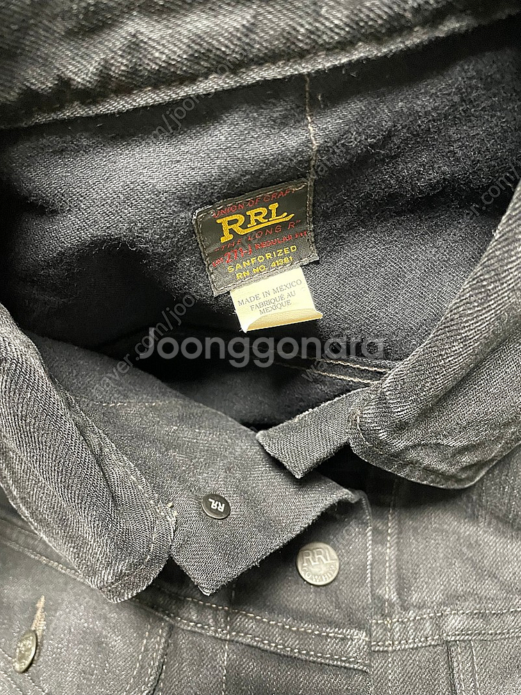 RRL 더블알엘 lot271 데님자켓 (블랙 XL새상품... | 중고나라 카페에서 운영하는 공식 사이트