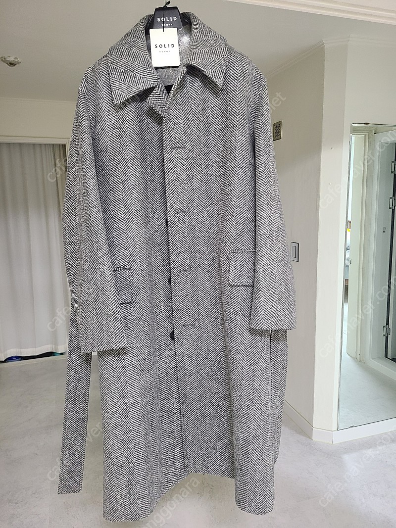 21Fw 솔리드옴므 헤링본 발마칸 코트 46사이즈 | 남성의류 | 중고나라