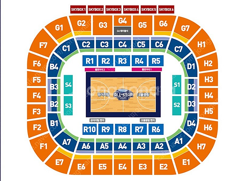 1월 14일 KBL올스타전 테이블석 2연석 일반석 2연... | 스포츠 | 중고나라