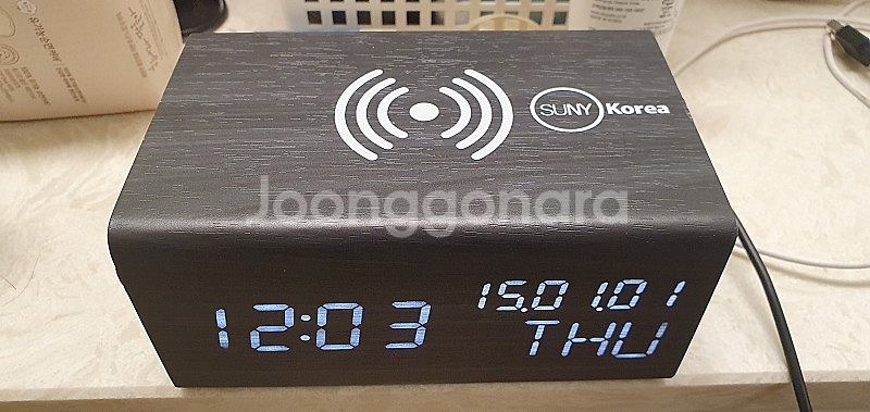 ES2019 블루투스 스피커 무선충전 LED 우드시계 ... | 세탁기/건조기 | 중고나라