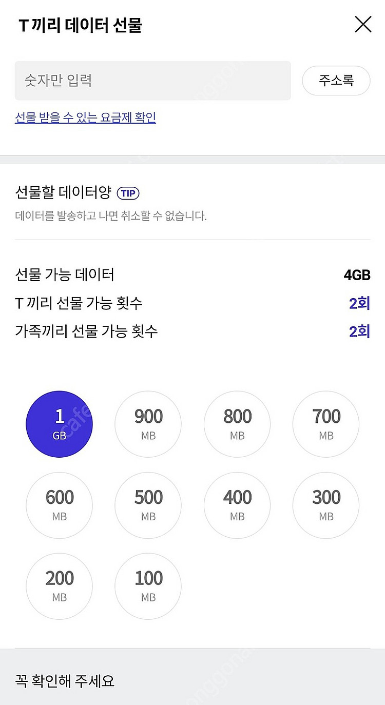 SKT T 데이터 2G 3천원 | 중고나라 카페에서 운영하는 공식 사이트