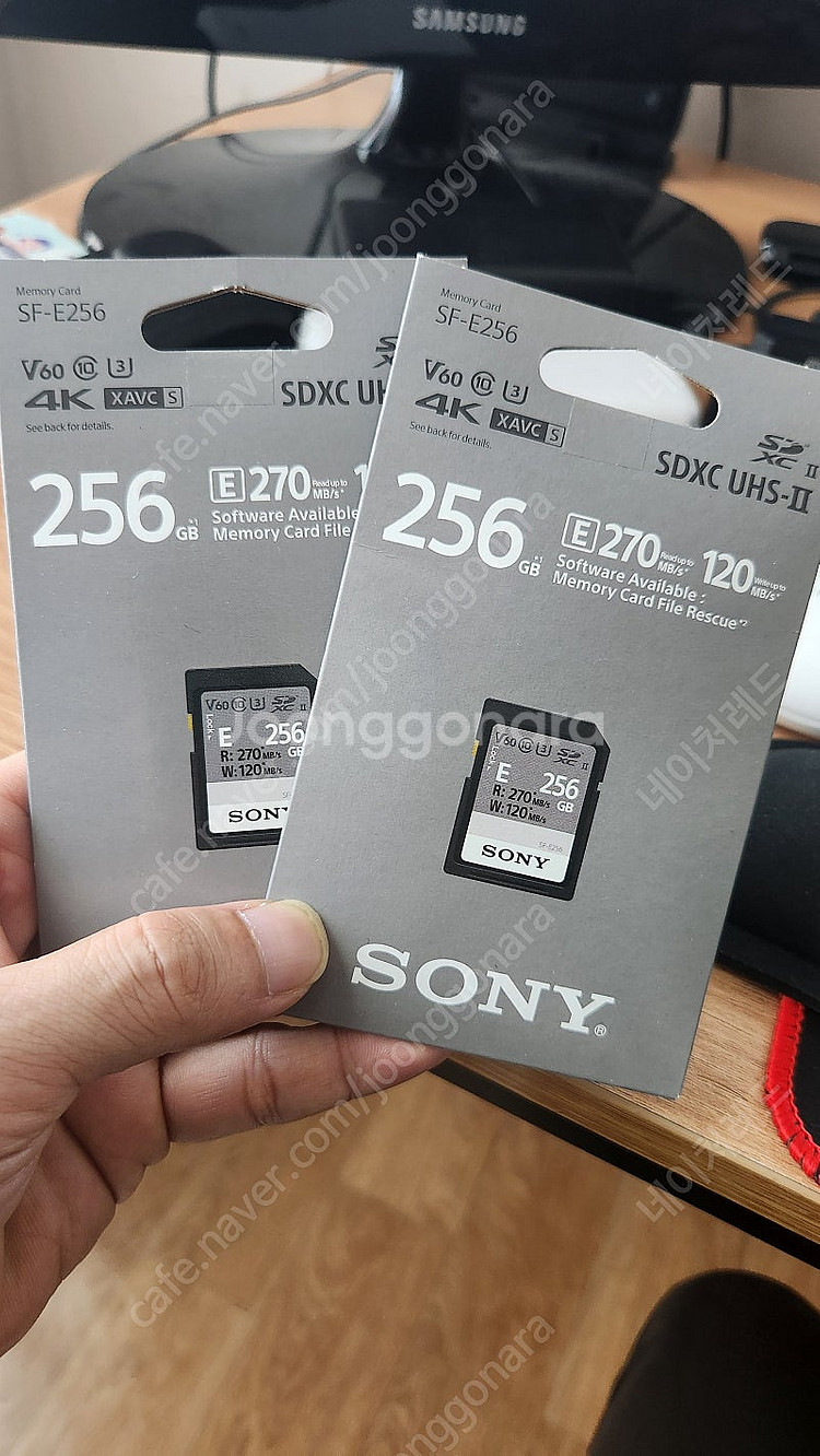 소니 256gb 메모리카드 2장팔아요. SF-E256 ... | 중고나라 카페에서 운영하는 공식 사이트