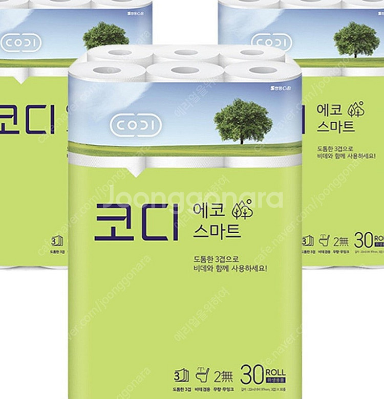코디 에코스마트 화장지 휴지22m 30롤×3팩 무료배송 중고나라 카페에서 운영하는 공식 사이트