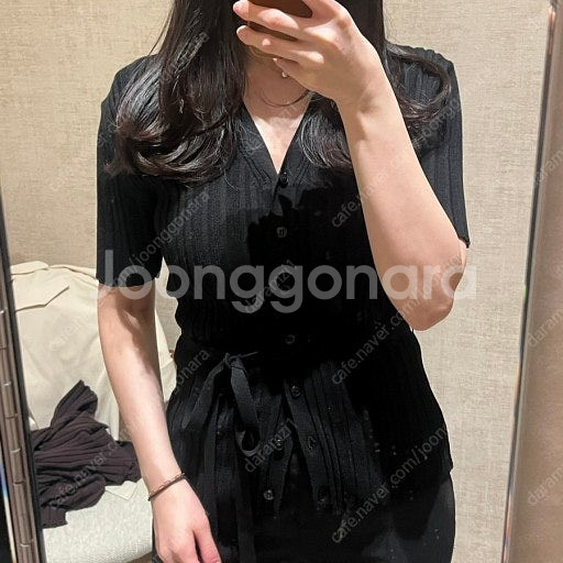 시에 Sie 보브 벨티드 가디건 반팔 블랙 미착용 새상 중고나라 카페에서 운영하는 공식 사이트