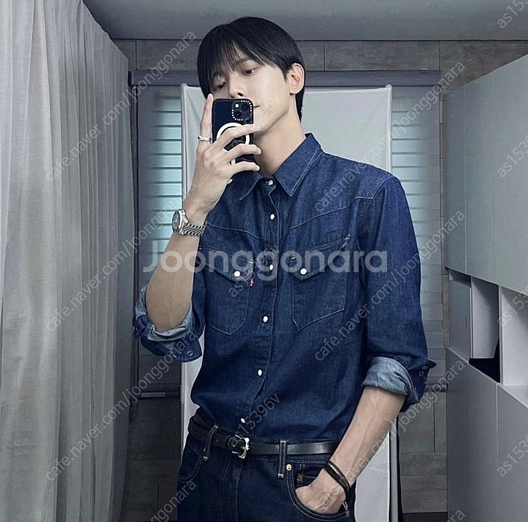 주우재 리바이스 54 롱혼 데님셔츠 미개봉 새상품 M사 중고나라 카페에서 운영하는 공식 사이트