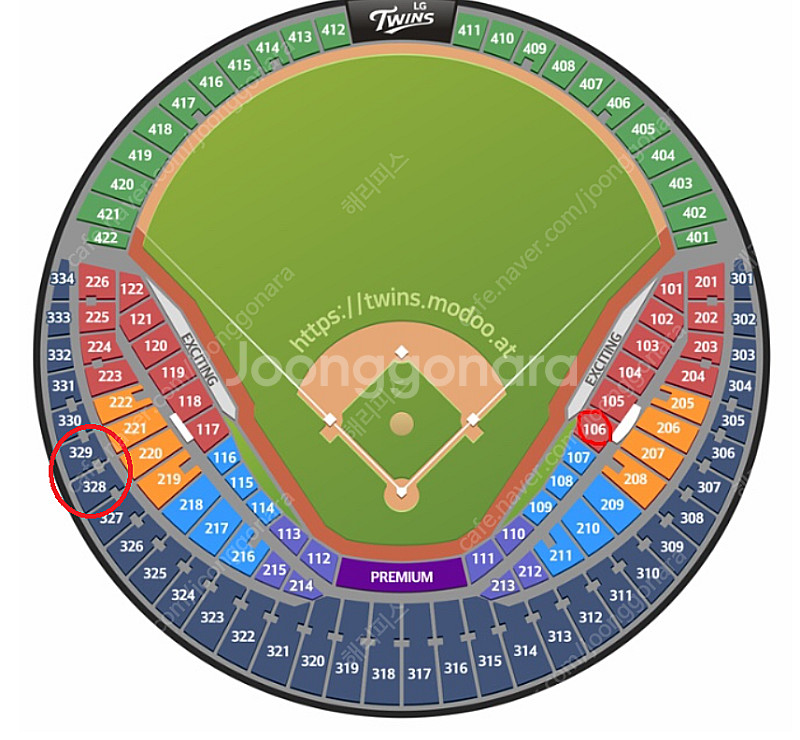 5월 4일 LG VS SSG 3루 네이비 328, 32... | 중고나라 카페에서 운영하는 공식 사이트