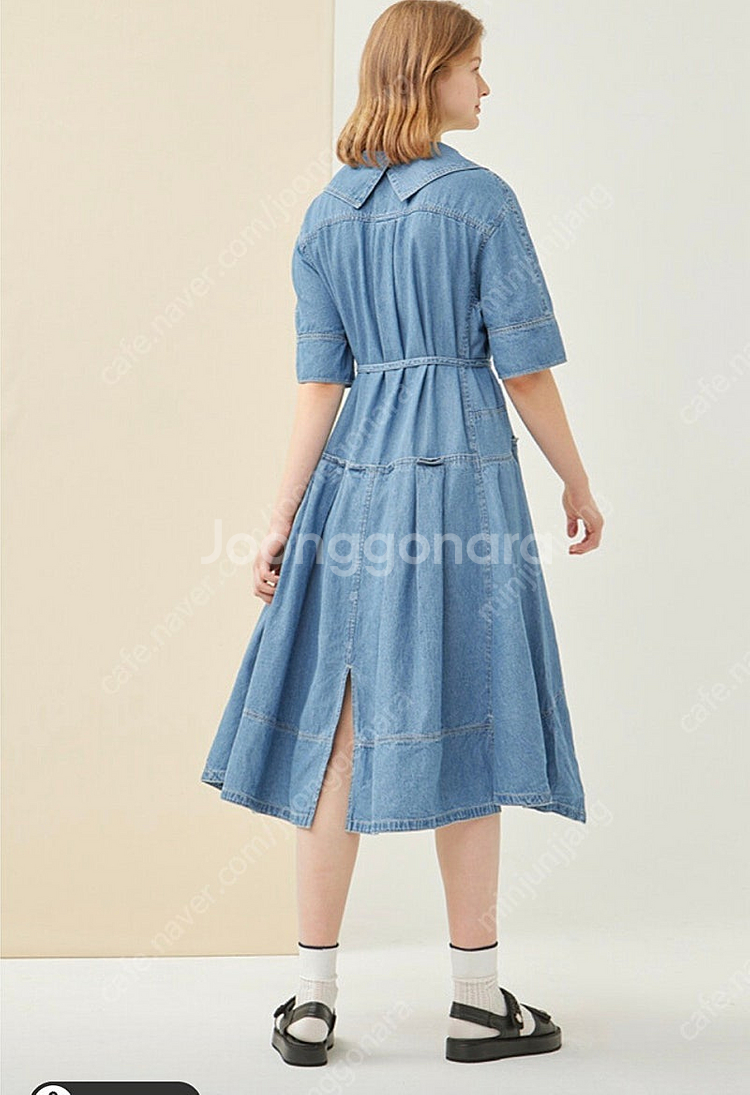 한섬 sjsj 와이드 칼라 데님 드레스 | 중고나라 - 안심되는 중고거래