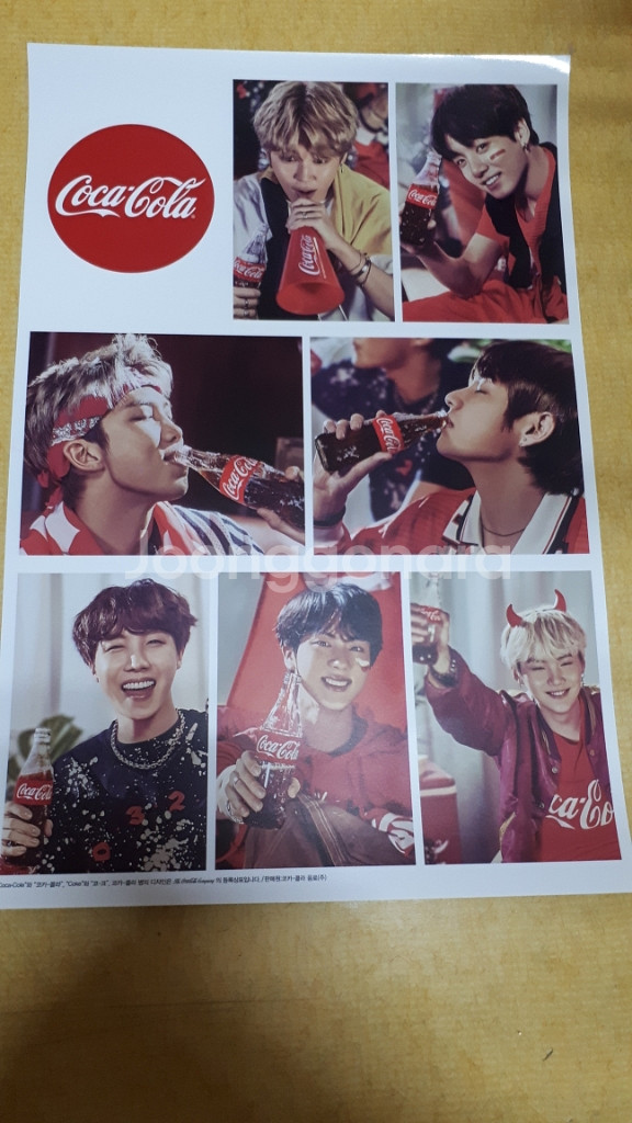 방탄소년단 bts 코카콜라 포스터 | 스타굿즈 | 중고나라