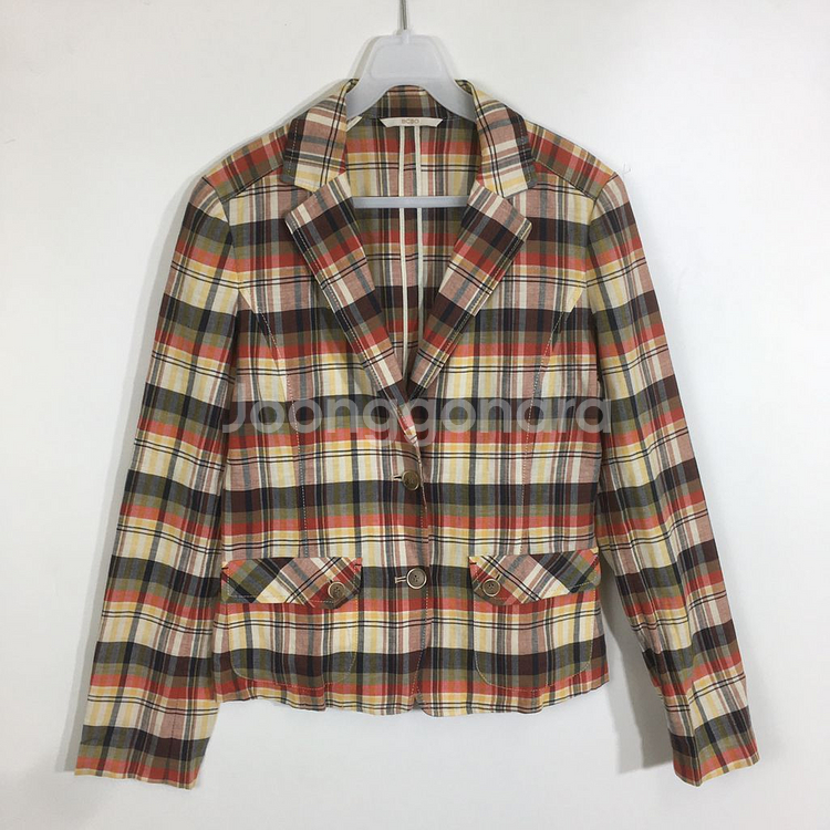 [여자 55]BCBG 비씨비지 체크 마자켓 (린넨) | 자켓/코트 | 중고나라