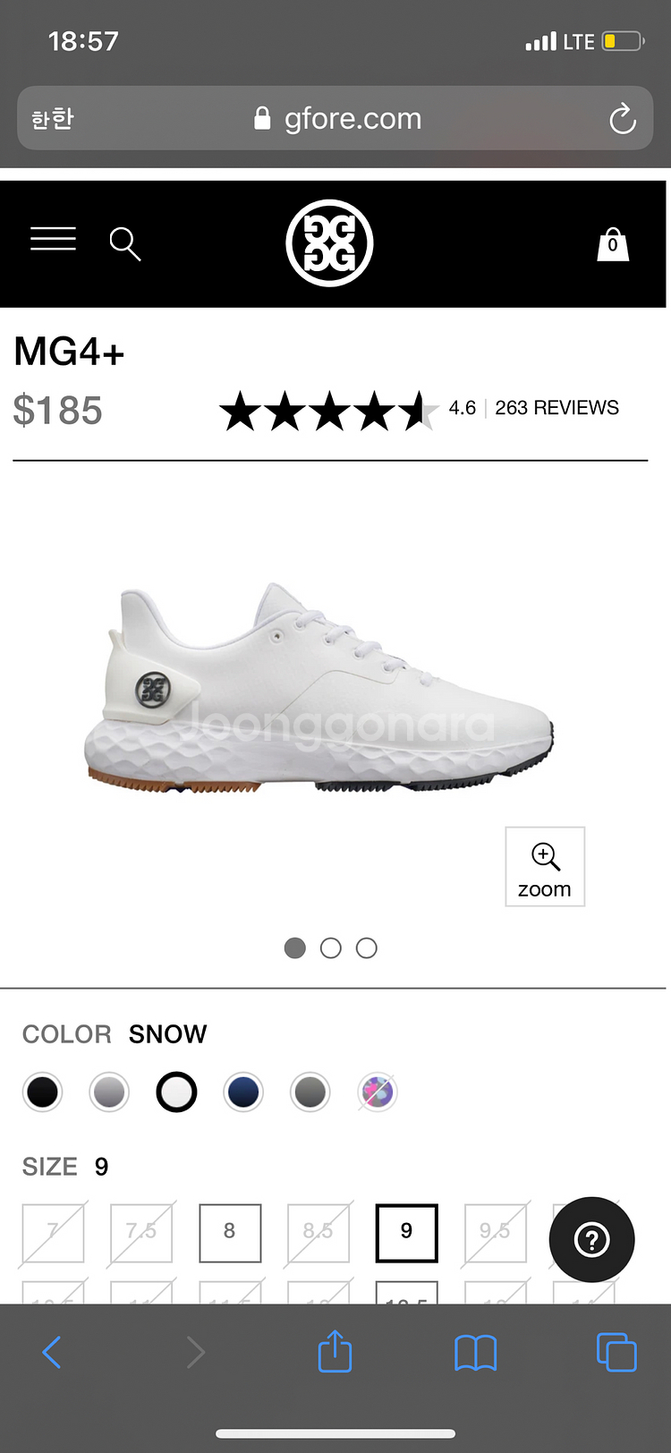 G Fore mg4+ (지포어) | 골프의류/골프화 | 중고나라