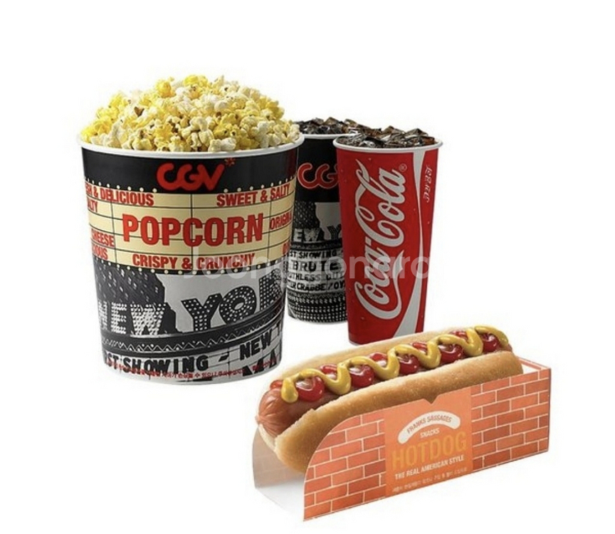 CGV콤보( 팝콘L1 + 탄산음료M2 + 플레인핫도그) | 기타 티켓/쿠폰/이용권 | 중고나라