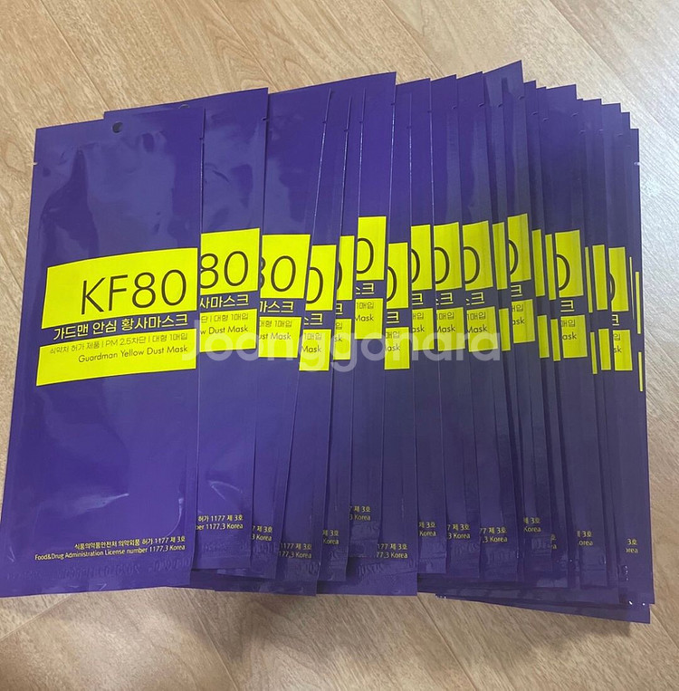 KF80 가드맨 흰색 마스크 21장 일괄 대형 | 생활잡화 | 중고나라