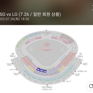 7월 27일 SSG LG 문학 피코크테이블석 2연석 | 기타 티켓/쿠폰/이용권 | 중고나라