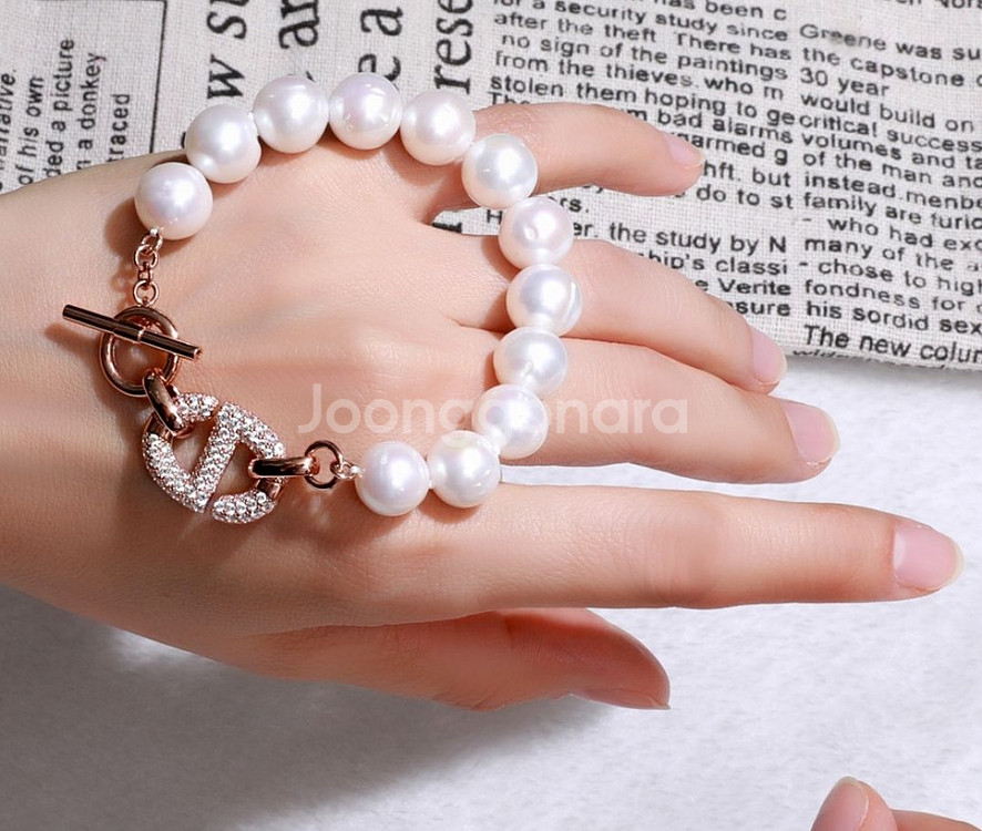 14k 비드형 담수진주 토글바 잠금장식 팔찌 | 팔찌/발찌 | 중고나라