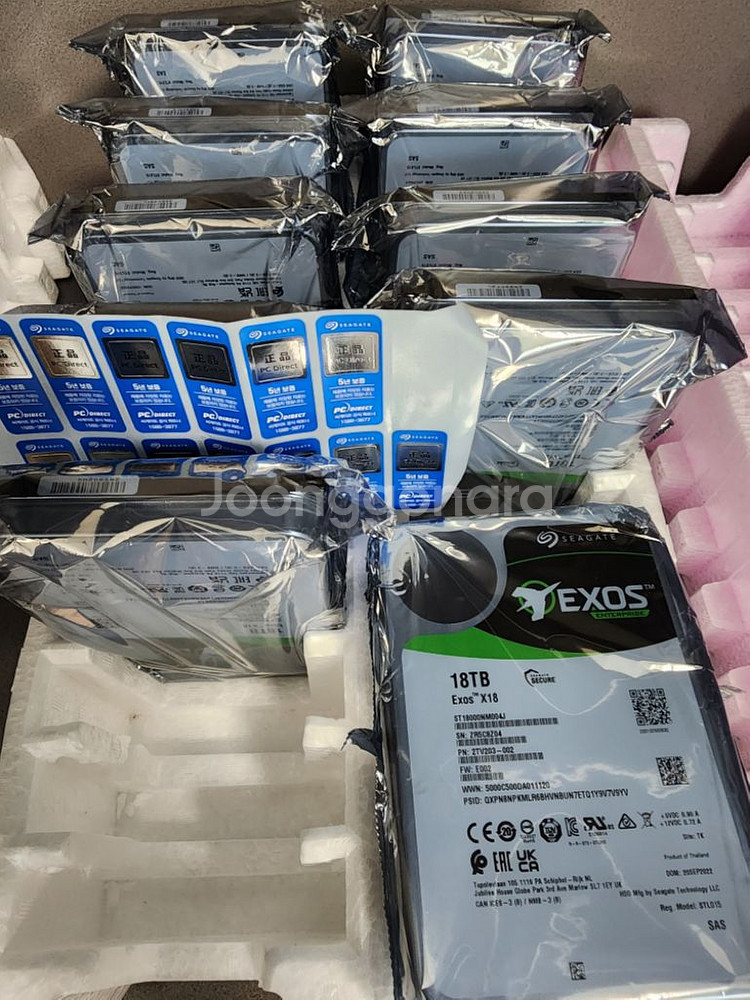 시게이트 EXOS 18TB(테라) SAS 하드 (미개봉 | HDD/SSD/ODD | 중고나라