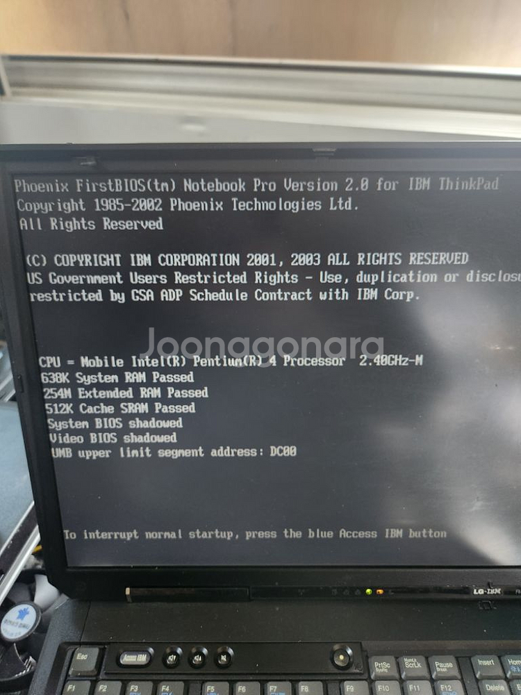 옛날노트북 lg ibm thinkpad r40 | 기타 제조사 | 중고나라