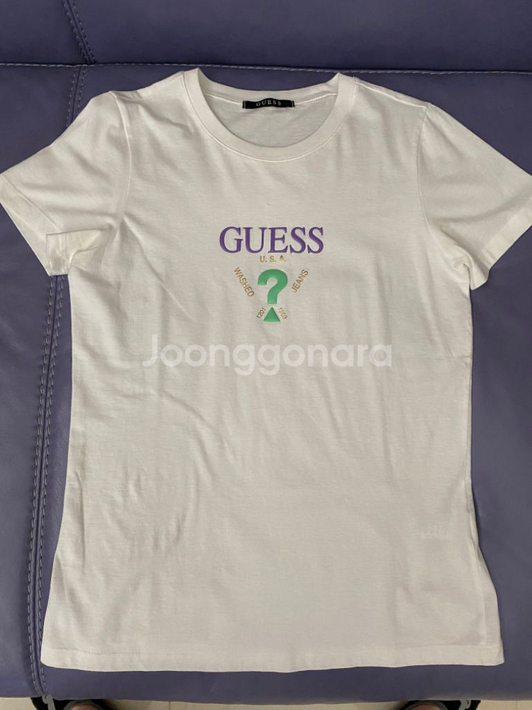 게스 화이트 티셔츠(S사이즈) | 티셔츠/캐쥬얼의류 | 중고나라