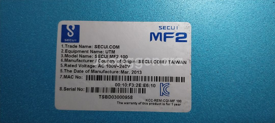시큐아이 SECUI MF2 100 인터넷 방화벽 | 공유기/랜카드 | 중고나라