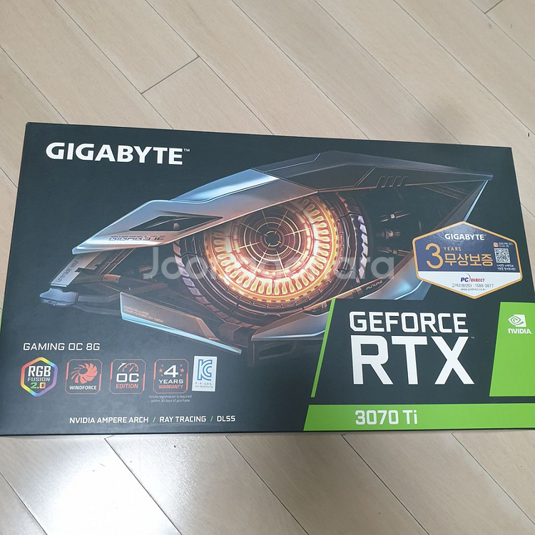 3070ti 기가바이트 As24년 9월 Ram Vga Sound 중고나라