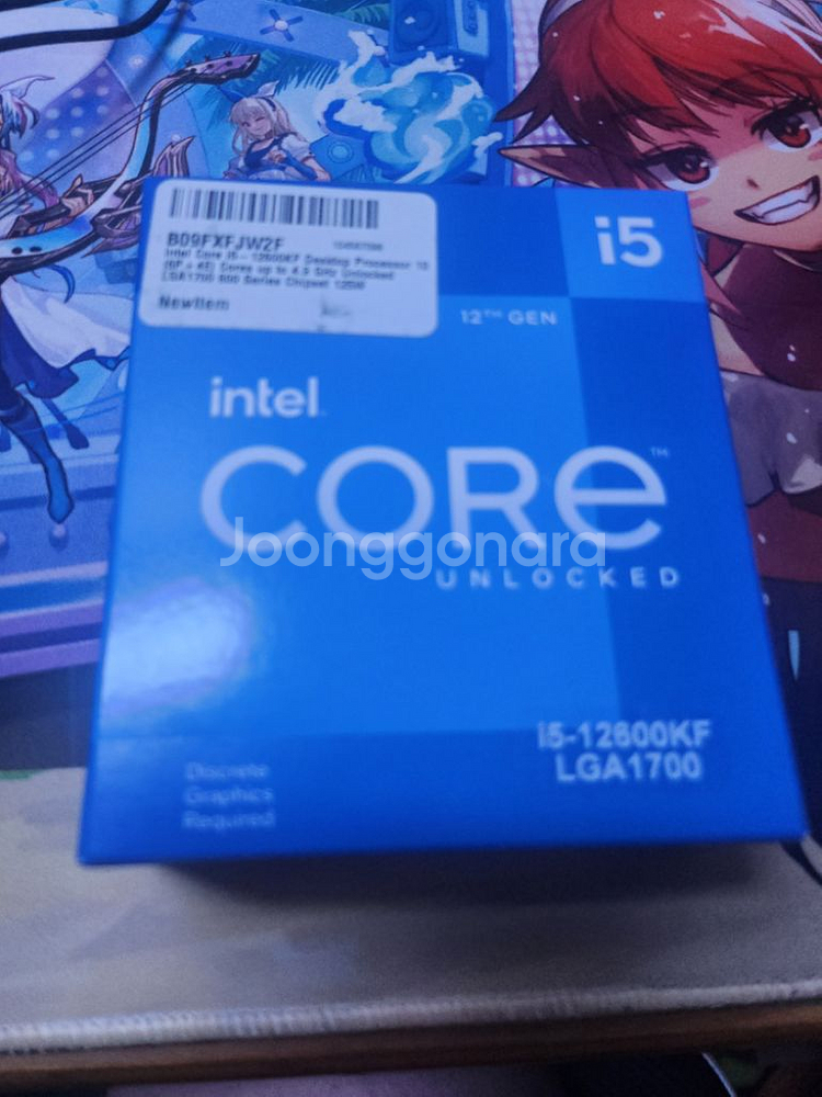 인텔 CPU i5-12600KF 정품 새제품 팝니다 | CPU/메인보드 | 중고나라