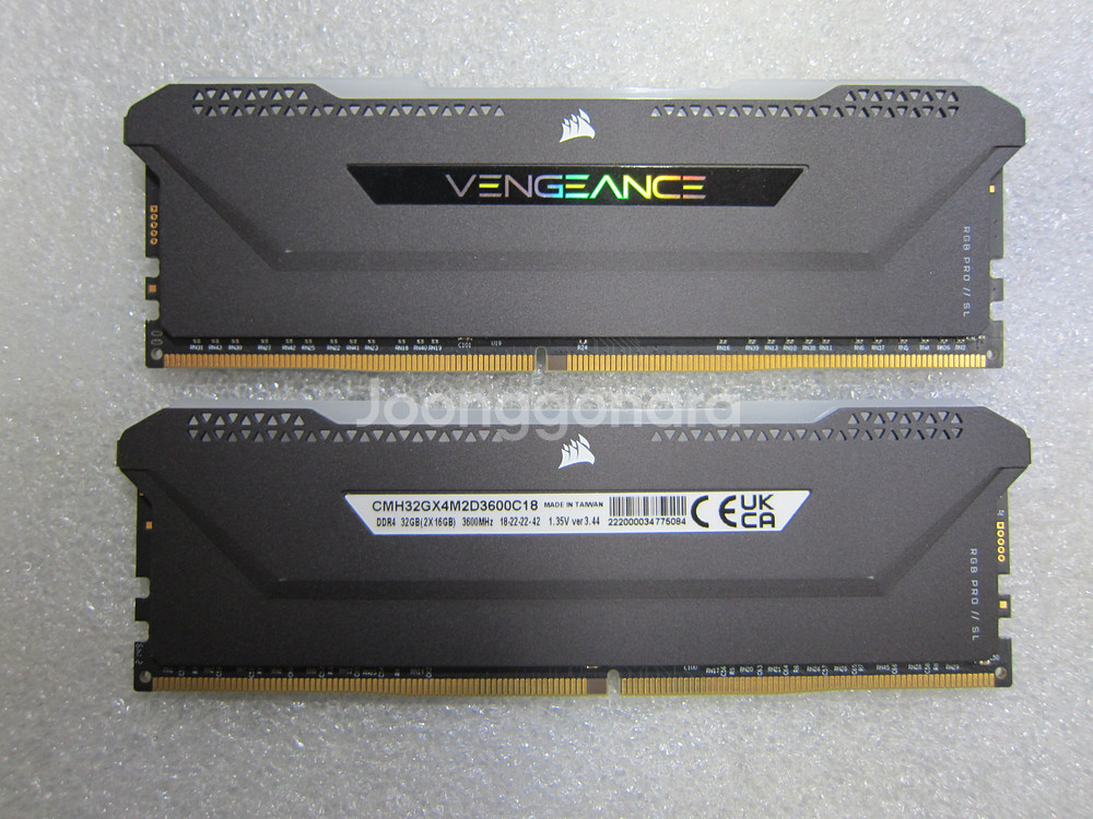 커세어 DDR4-3600 RGB 32G(16Gx2) | RAM/VGA/SOUND | 중고나라