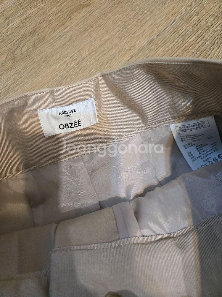 한섬 OBZEE 오브제 하이웨스트 가죽 팬츠 | 중고나라 - 안심되는 중고거래