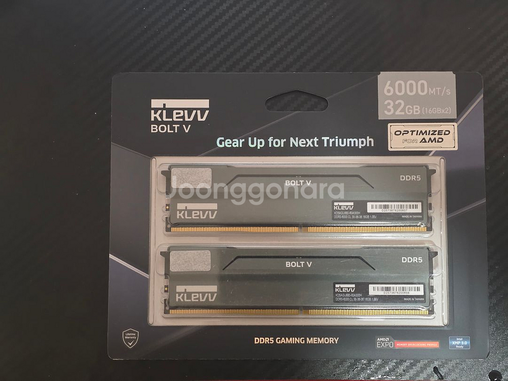 KLEVV DDR5 6000 CL30 16*2 32G 미개봉 새상품 | 중고나라 - 안심되는 중고거래