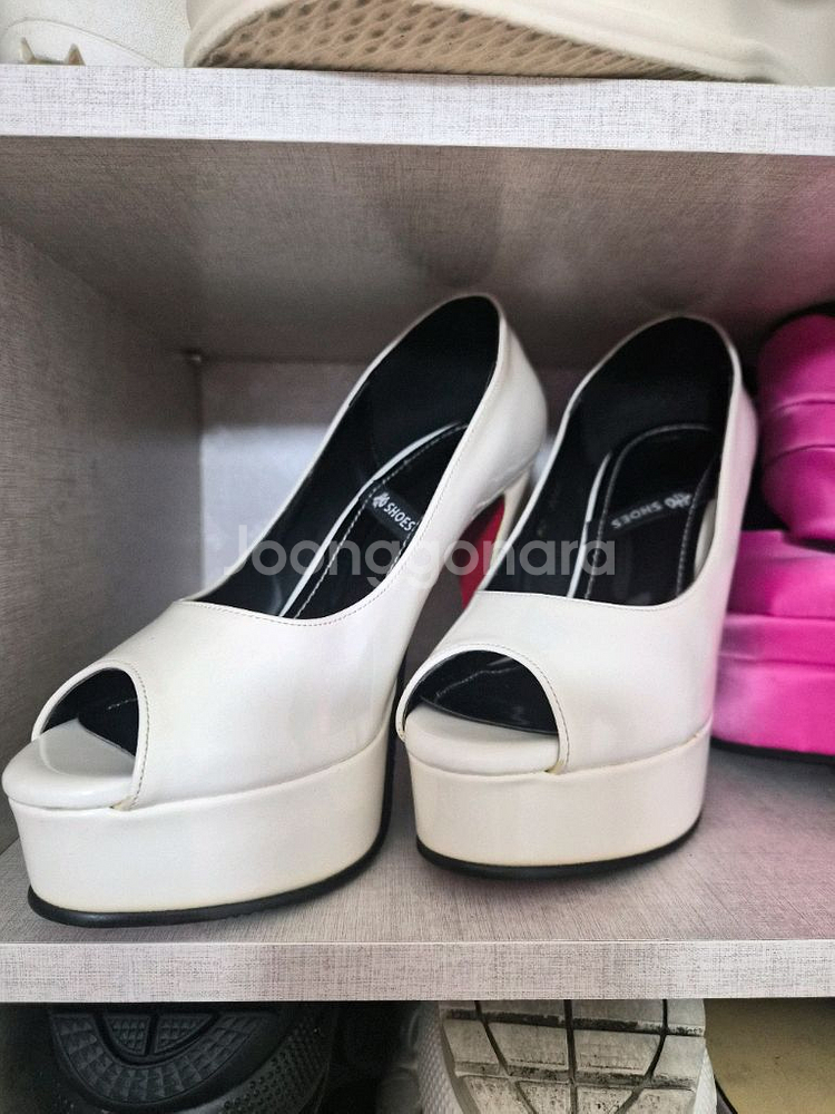HO SHOES 흰색 오픈토 힐(새상품) | 중고나라 - 안심되는 중고거래