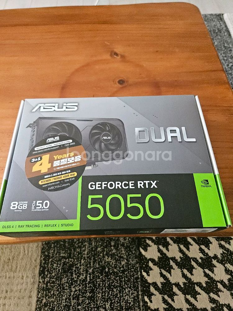 [ASUS] DUAL 지포스 RTX 5050 OC D6 8GB 인텍앤컴퍼니 | 중고나라 - 안심되는 중고거래