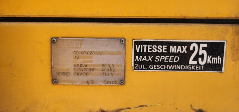 GUINAULT DC, AC 발전기 GB 60/20 V3 60KVA 115/200V 400HZ 28V DC714A | 중고나라 ...